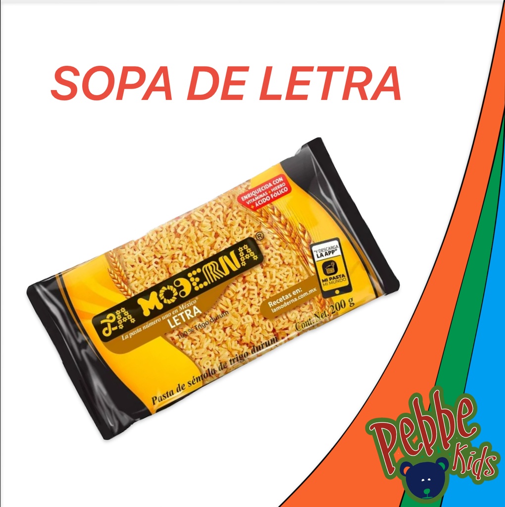 SOPA DE LETRA LA MODERNA | Distribuidora Pebe